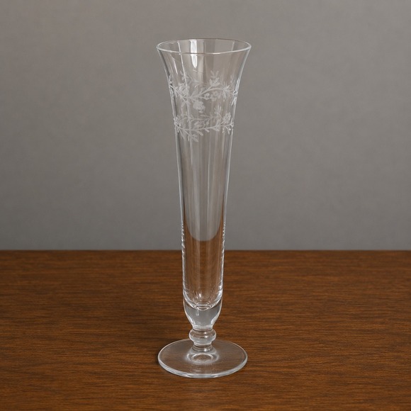 Laura Ashley | Accents | Laura Ashley Etched Glass Bud Vase Floral Vine ...
